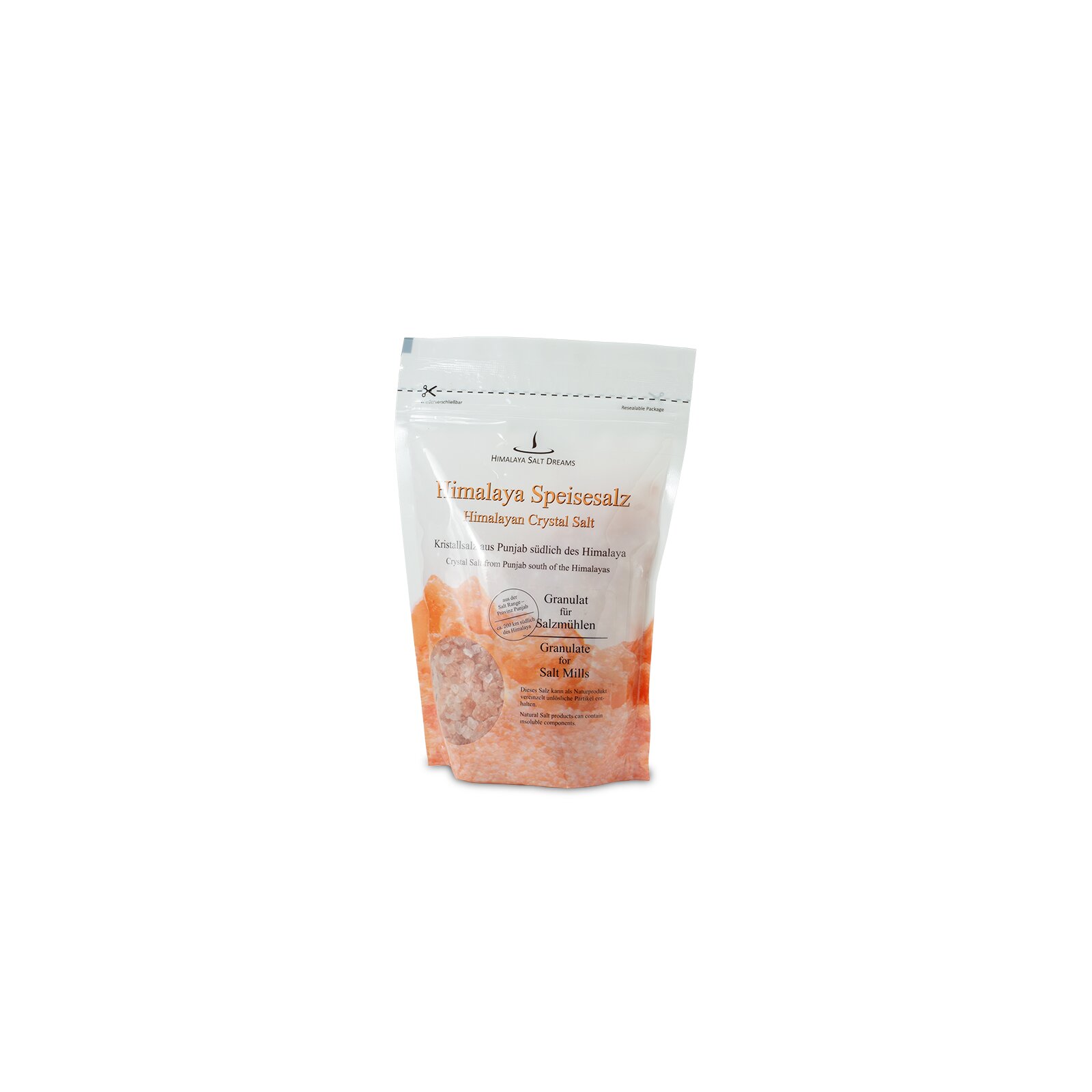 Crystal Salt, orange, 500g, ca. 3-5 mm