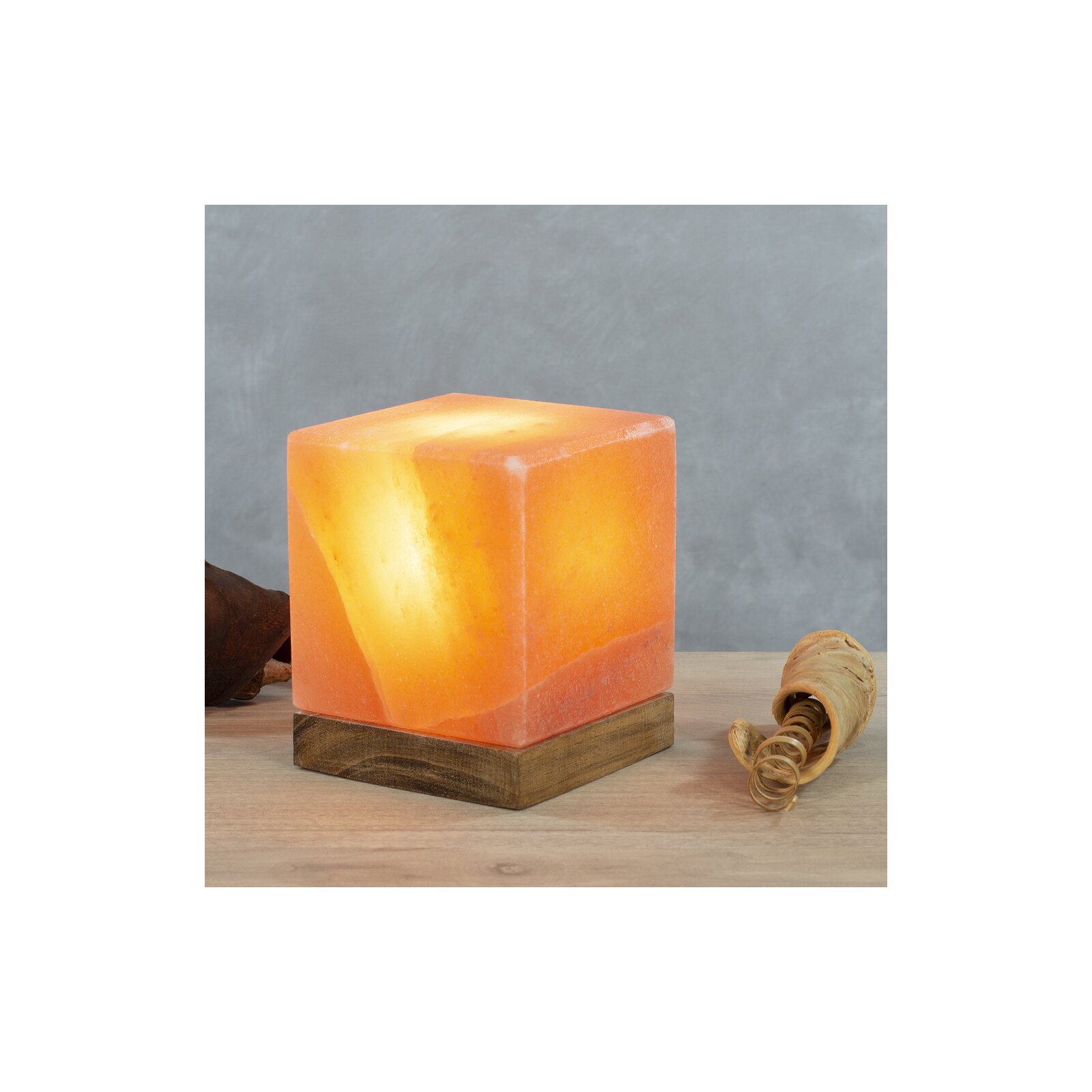 Illuminated Salt Crystal CUBE