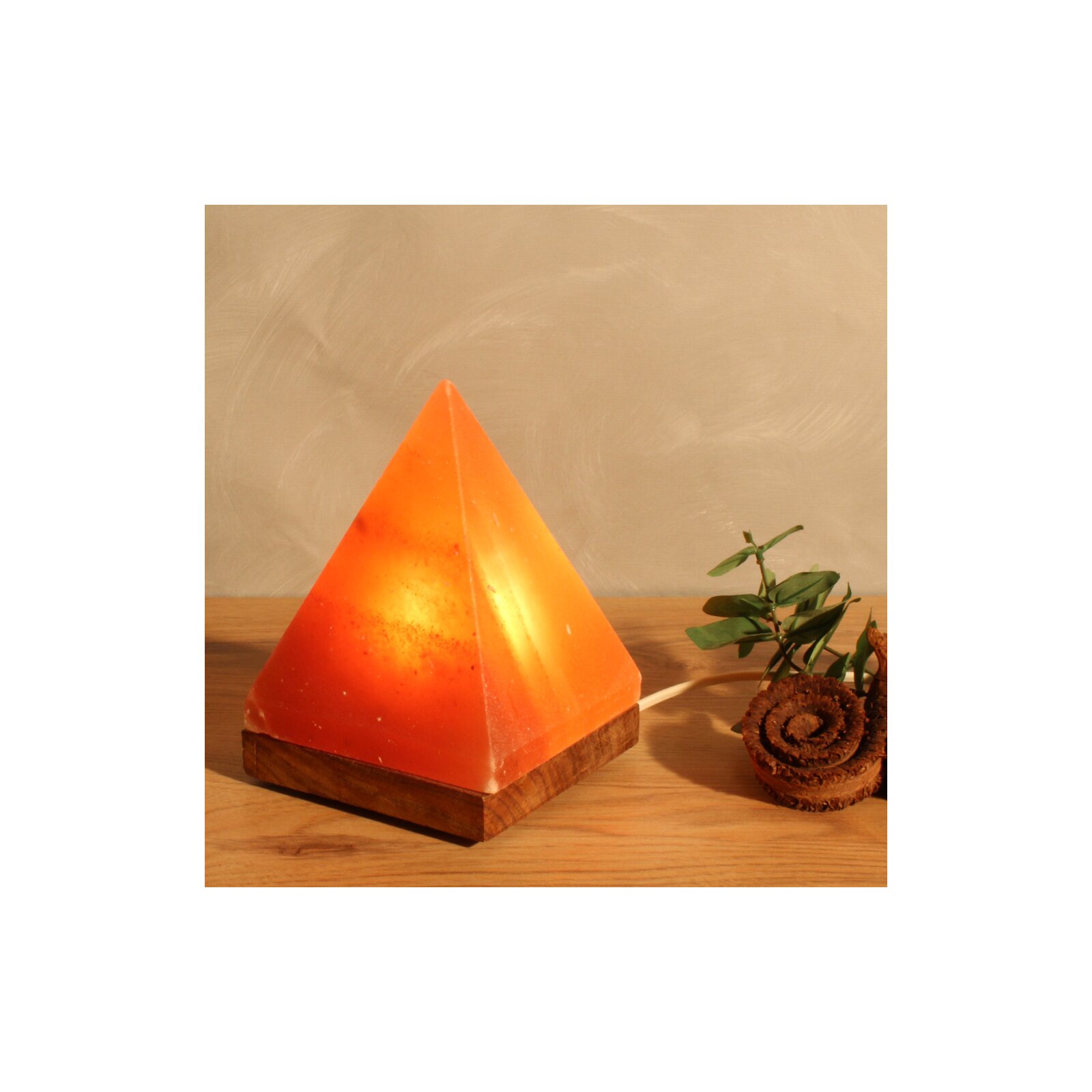 Illuminated Salt Crystal PYRAMID