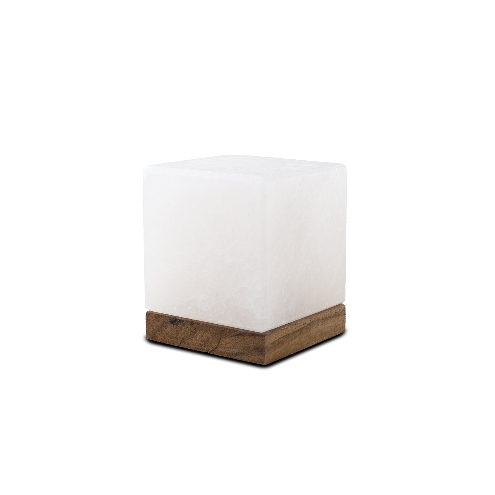Illuminated Salt Crystal CUBE, White Line