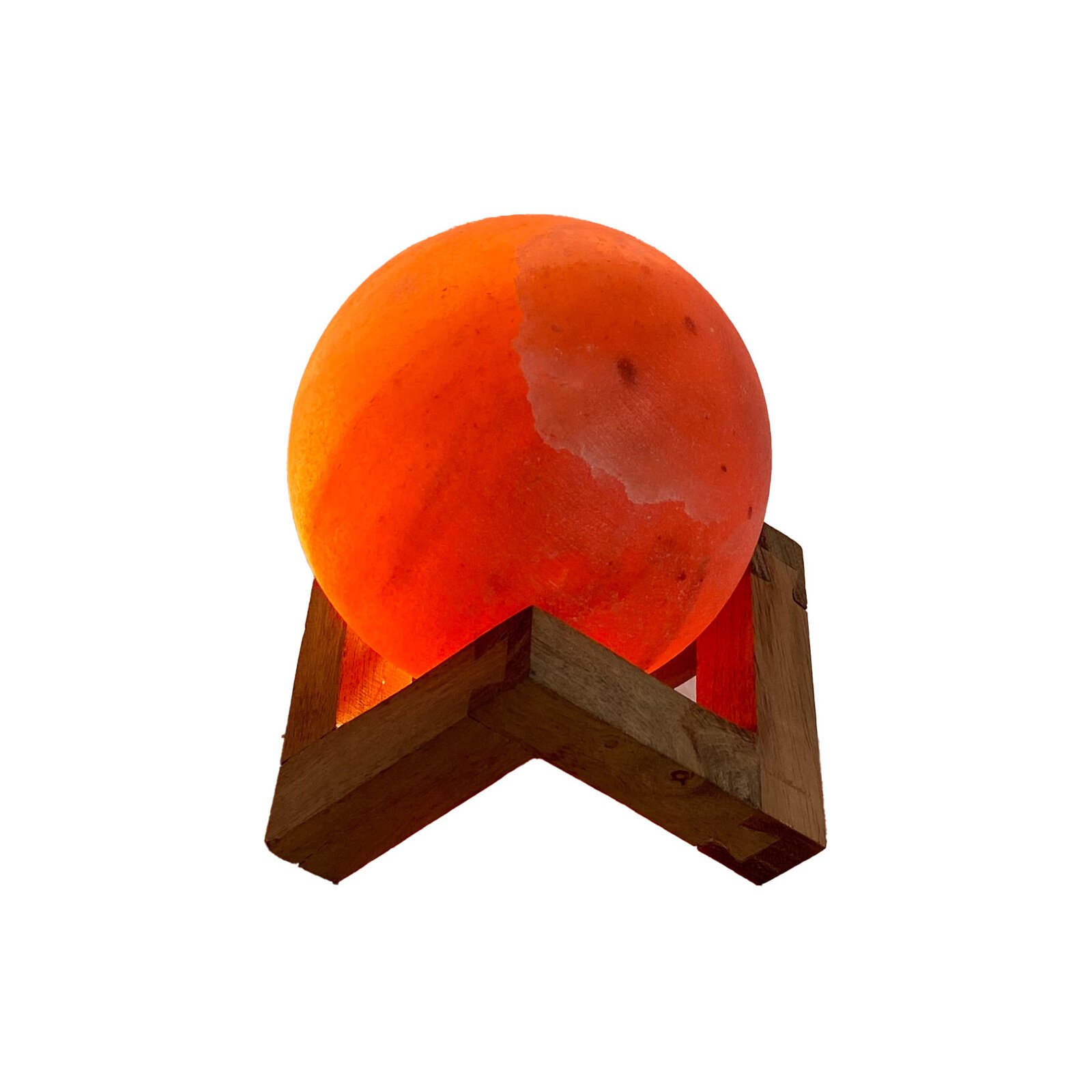 USB Planet auf 3D Holzsockel